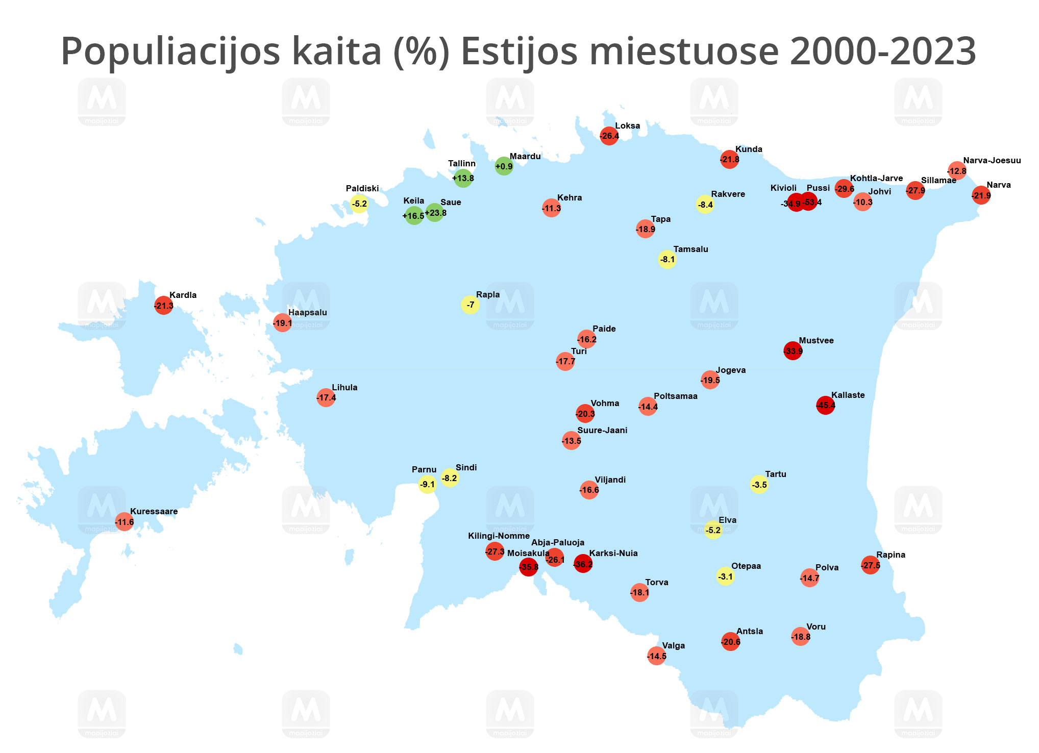 Estijos miestai - MAPijoziai